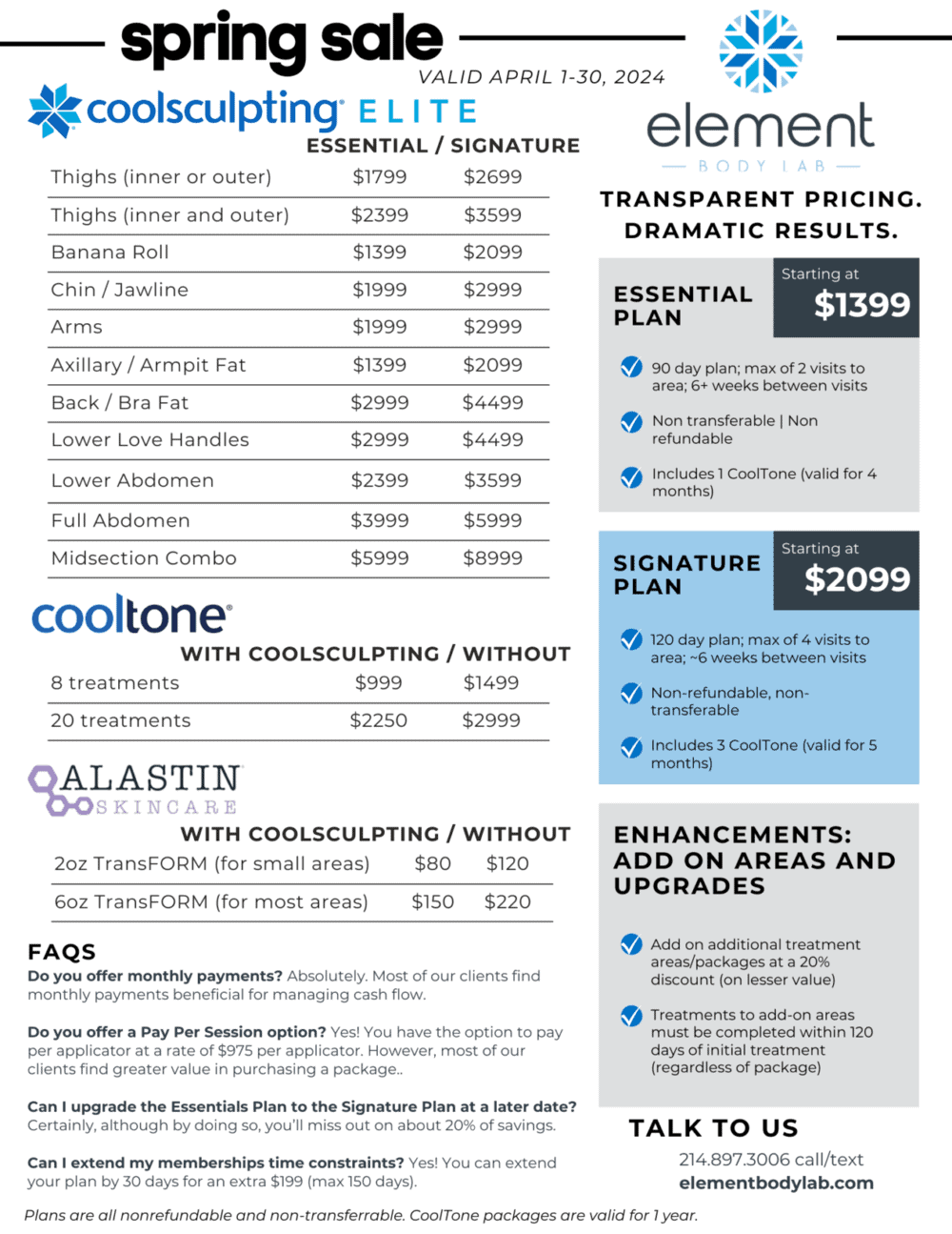 CoolSculpting Cost in Dallas, TX | Element Body Lab